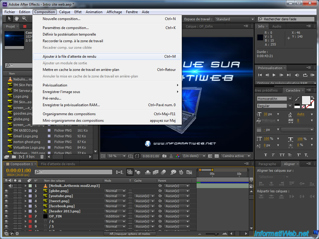 Export A Big Adobe After Effect Animation In Swf Via Adobe Flash Others Tutorials Informatiweb